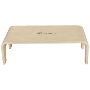 EARTHLITE Wooden Step Stool - 4'' High, Large Surface, Strong & Stable Bed Step, Foot Stool, Massage Step-Up