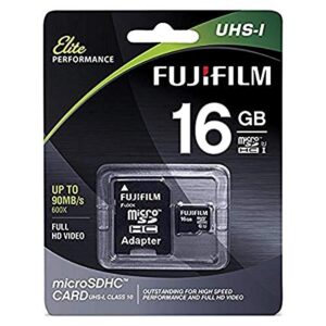 fujifilm elite 16gb microsdhc class 10 uhs-1 flash memory card 600x / 90mb/s