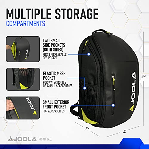 JOOLA Vision II Backpack, Black, Large