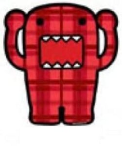 car magnet - domo kun - plaid