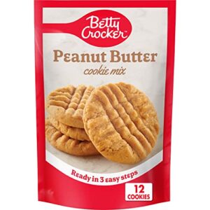 betty crocker peanut butter cookie mix, makes twelve (12) 2-inch cookies, 7.2 oz.