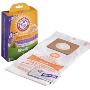 Arm & Hammer Bissell Premium Pet Fresh Vacuum Bags, replacement for Bissell Style 7, Removes Pet Odors and Allergens, 3 bags