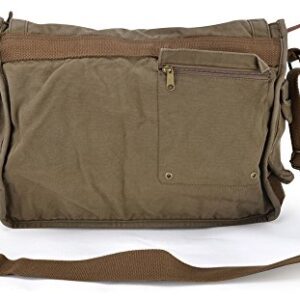 Gootium Canvas Messenger Bag - Vintage Cross Body Shoulder Satchel, Olive Brown