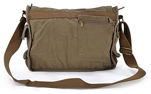 Gootium Canvas Messenger Bag - Vintage Cross Body Shoulder Satchel, Olive Brown