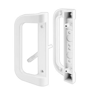 prime-line c 1177 diecast, white, mortise style sliding door handle set (single pack)