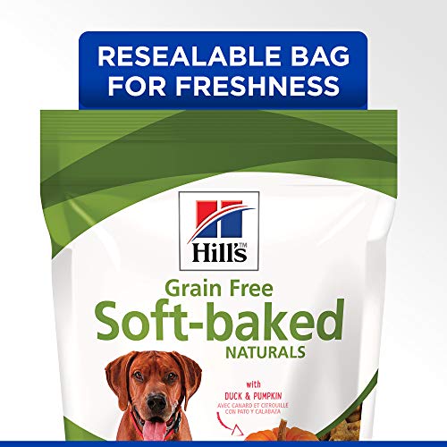 Hill's Grain Free Dog Treats, Soft-Baked Naturals with Duck & Pumpkin, Healthy Dog Snacks, 8 oz. Bag