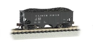 bachmann industries usra 55-ton 2-bay hopper clinchfield train car, n scale