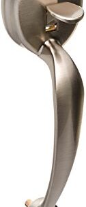 Schlage FE285PLY619ACCRH Satin Nickel Plymouth Right Handed Front Entry Handleset with an Accent Lever from The Plymouth Collection FE285-PLY-ACC-RH