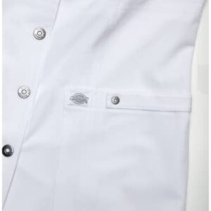 Dickies Xtreme Stretch 28" Stretch Womens Snap Front Lab Coat 82400, M, White