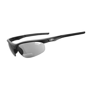 tifosi veloce reader sunglasses, matte black, (smoke, 2.0 multiplier)