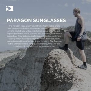 Bobster Paragon ®, Matte Black Frame, Smoked Crimson Mirror Lens