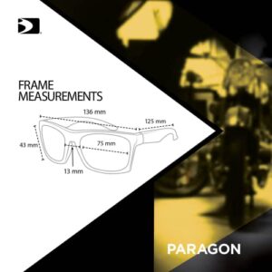 Bobster Paragon ®, Matte Black Frame, Smoked Crimson Mirror Lens