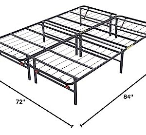 Classic Brands Hercules Heavy-Duty 14-Inch Platform Metal Bed Frame | Mattress Foundation, California King