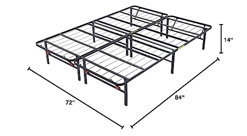 Classic Brands Hercules Heavy-Duty 14-Inch Platform Metal Bed Frame | Mattress Foundation, California King