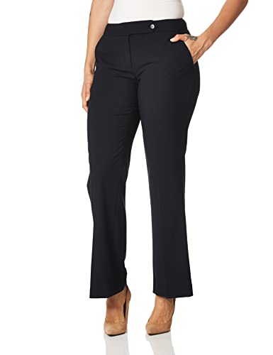 Calvin Klein Straight-Leg Classic Business Casual Pants for Women, Navy, 10