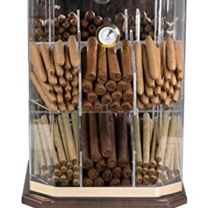 Prestige Import Group - The Franklin Wood & Acrylic Cigar Humidor Table Top Display - Up to 150