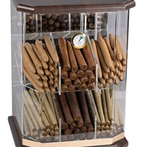 Prestige Import Group - The Franklin Wood & Acrylic Cigar Humidor Table Top Display - Up to 150