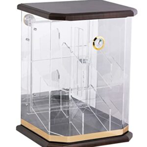 Prestige Import Group - The Franklin Wood & Acrylic Cigar Humidor Table Top Display - Up to 150