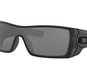 Oakley Men's OO9101 Batwolf Rectangular Sunglasses, Matte Black Ink/Black Iridium Polarized, 27 mm