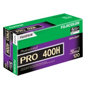 fujifilm 16326119 fujicolor pro 120, 400h color negative film iso 400 - 5 roll pro pack (green/white/purple)