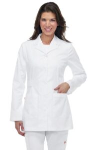 orange standard women's hampton 30½ lab coat xx-large white