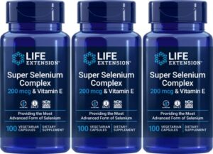 super selenium complex 200 mcg & vitamin e, 100 vegetarian capsules-pack-3