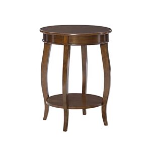 powell furniture powell hazelnut round shelf table,, 18"l x 18"w x 24"h