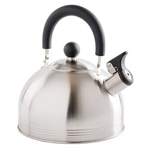 mr. coffee carterton stainless steel whistling tea kettle, 1.5-quart, mirror polish