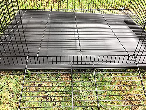 Small Animal Critters Cage Sugar Glider Chinchilla Ferret Rats Mouse Mice Habitat (24" Length x 16" Depth x 24" Height, Black)