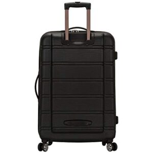 Rockland Melbourne Hardside Expandable Spinner Wheel Luggage, Black, 2-Piece Set (20/28)