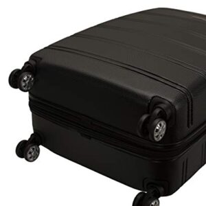 Rockland Melbourne Hardside Expandable Spinner Wheel Luggage, Black, 2-Piece Set (20/28)