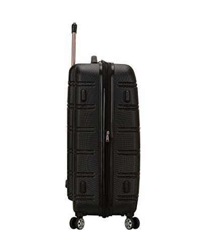 Rockland Melbourne Hardside Expandable Spinner Wheel Luggage, Black, 2-Piece Set (20/28)