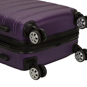 Rockland Melbourne Hardside Expandable Spinner Wheel Luggage, Purple, 2-Piece Set (20/28)