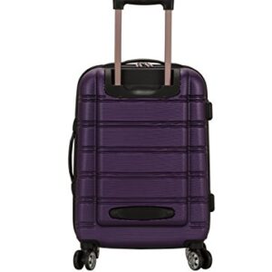 Rockland Melbourne Hardside Expandable Spinner Wheel Luggage, Purple, 2-Piece Set (20/28)