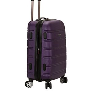 Rockland Melbourne Hardside Expandable Spinner Wheel Luggage, Purple, 2-Piece Set (20/28)