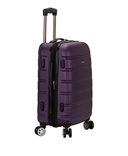 Rockland Melbourne Hardside Expandable Spinner Wheel Luggage, Purple, 2-Piece Set (20/28)