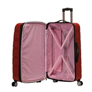 Rockland Melbourne Hardside Expandable Spinner Wheel Luggage, Red, 2-Piece Set (20/28)