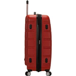 Rockland Melbourne Hardside Expandable Spinner Wheel Luggage, Red, 2-Piece Set (20/28)