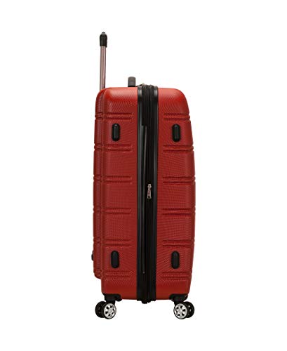 Rockland Melbourne Hardside Expandable Spinner Wheel Luggage, Red, 2-Piece Set (20/28)