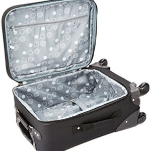 Rockland Expandable Spinner Carry On, Black, 19-Inch