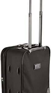 Rockland Expandable Spinner Carry On, Black, 19-Inch