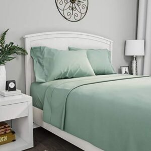 lavish home brushed microfiber bed linens 1200 4-piece sheet set, queen, sage