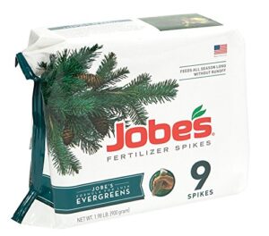 jobe's, fertilizer spikes, evergreen tree, 9 count, slow release, cypress, juniper, magnolia