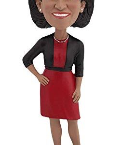 Royal Bobbles Michelle Obama Bobblehead, Premium Polyresin Lifelike Figure, Unique Serial Number, Exquisite Detail