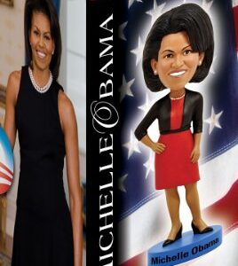 Royal Bobbles Michelle Obama Bobblehead, Premium Polyresin Lifelike Figure, Unique Serial Number, Exquisite Detail