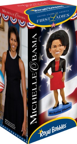 Royal Bobbles Michelle Obama Bobblehead, Premium Polyresin Lifelike Figure, Unique Serial Number, Exquisite Detail