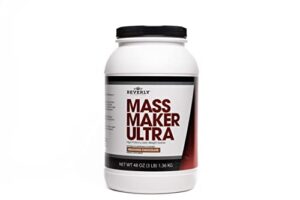 beverly international mass maker ultra chocolate, 14 servings, 3lb. build lean mass like a pro!! milk protein isolate, whey protein isolate + egg. mct oil. clean carbs, great taste!