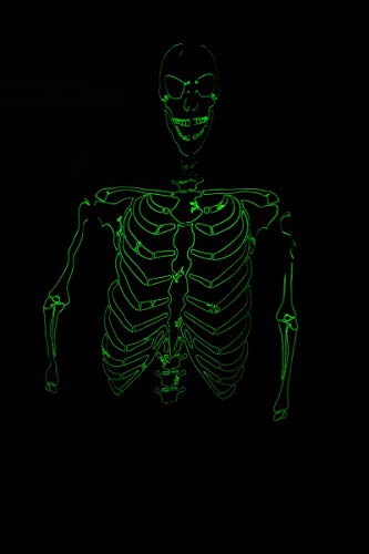 Calhoun Men's Glow in The Dark Skeleton Costume Zip Hoodie (Black, X-Large)