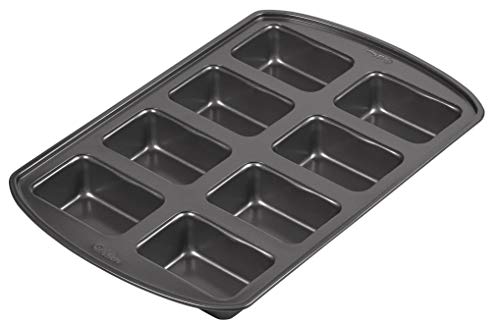 Wilton Perfect Results Non-Stick Mini Loaf Pan, 8-Cavity, 15.2 IN x 9.5 IN x 1.6, Gray