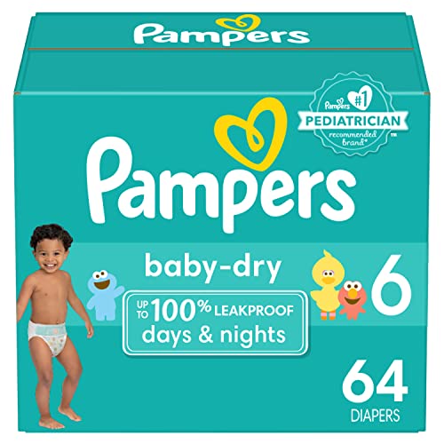 Pampers Baby Dry Diapers Size 6, 64 count - Disposable Diapers